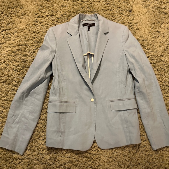 rag & bone | Jackets & Coats | New Rag And Bone Blue Linen Blend Blazer ...